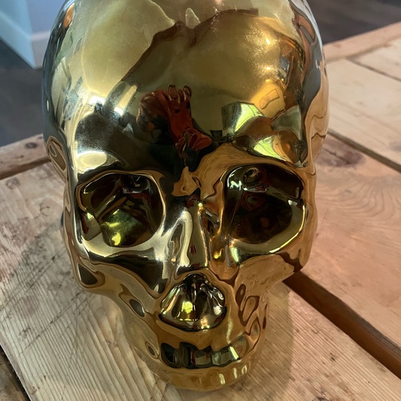 Accents | Gold Ceramic Skull Head | Poshmark